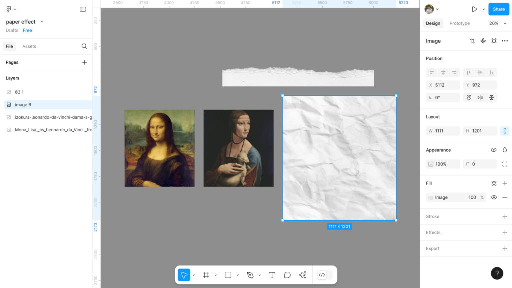 Создаем эффект бумаги и анимируем его в Figma - Пижамная академия