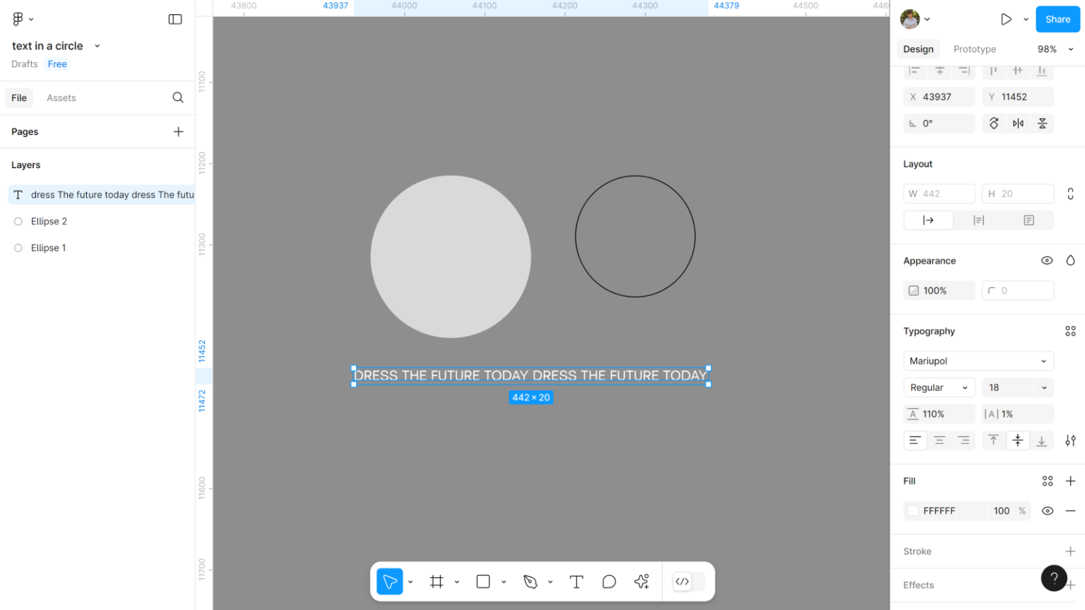 Создаем текст по кругу и анимируем его в Figma - Пижамная академия