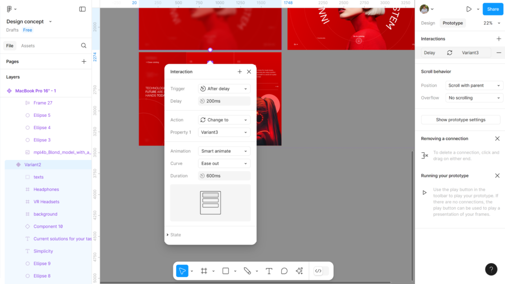 Как в Figma сделать кликабельную кнопку - Пижамная академия
